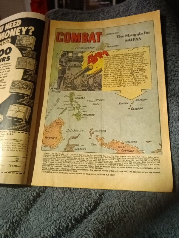 War-Stories COMBAT "SAIPAN!" #26 October 1967 Silver Age WW2 Stories ...