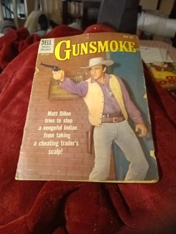 vintage GUNSMOKE 18 Dec-Jan DELL 1960 comic book Silver Age Western TV ...
