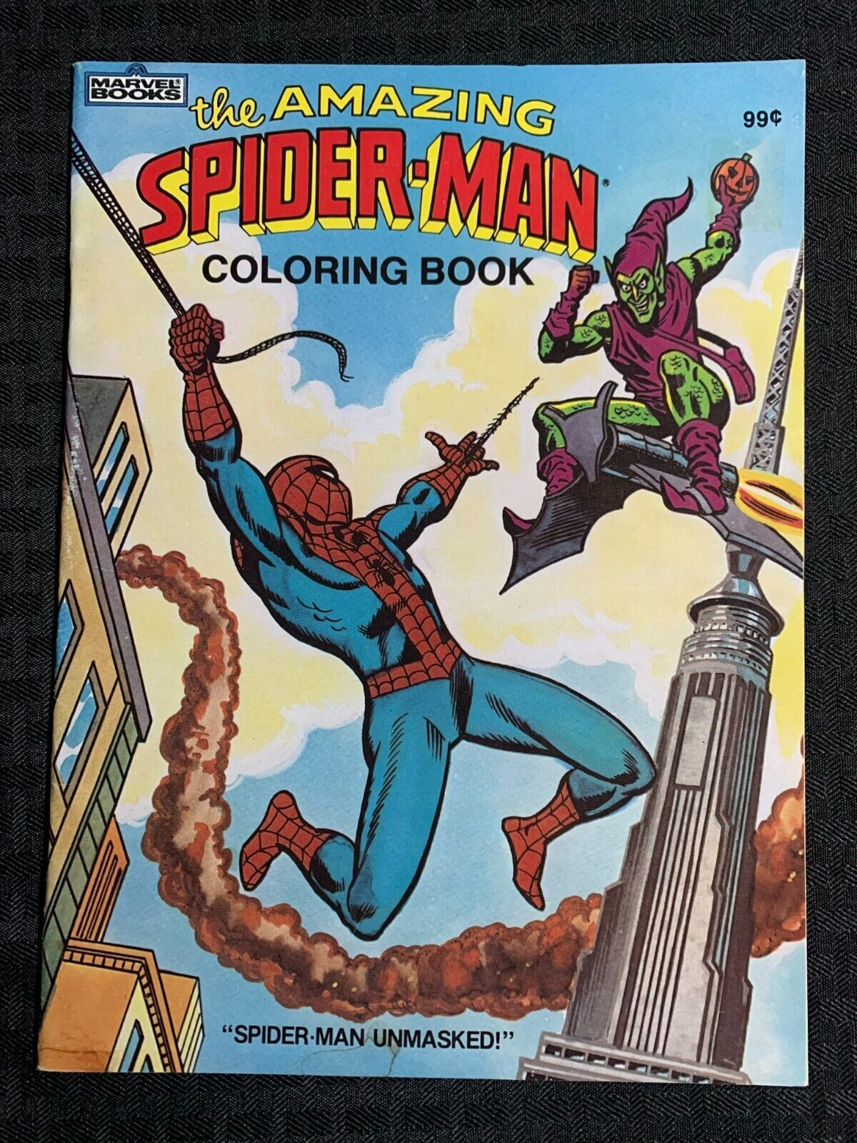 1983 AMZING SPIDER-MAN UNMASKED Coloring Book FN 6.0 Marvel Comics ...
