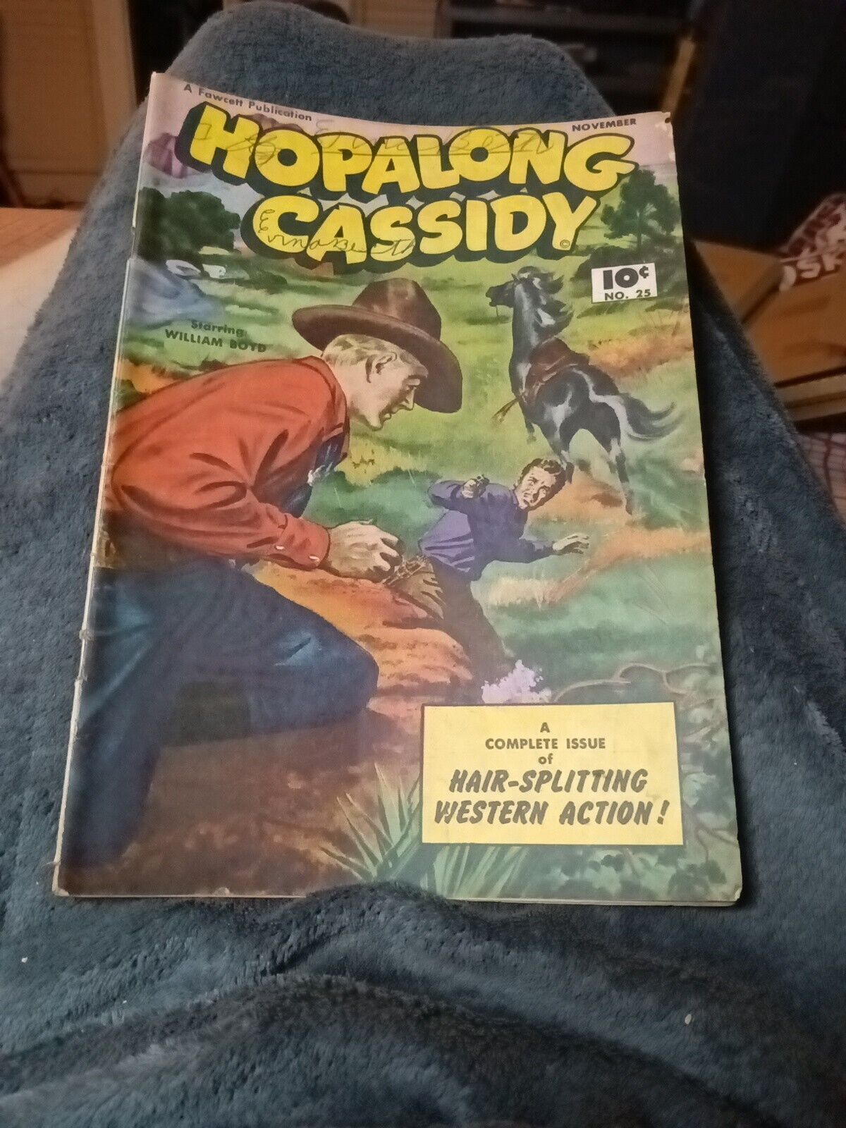 Hopalong Cassidy #25 Western 1948 Fawcett Comics William Boyd Golden ...