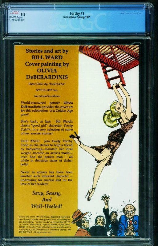 Torchy #1 1991 CGC 9.8 Olivia DeBerardinis cover art Spicy GGA 1998430002 | Comic Books - Golden ...