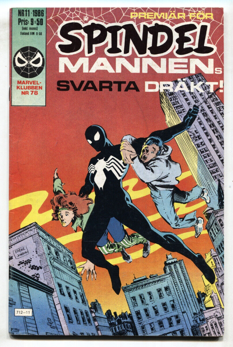 Amazing Spider-Man #252 SWEDISH comic book 1986 first Black Costume ...