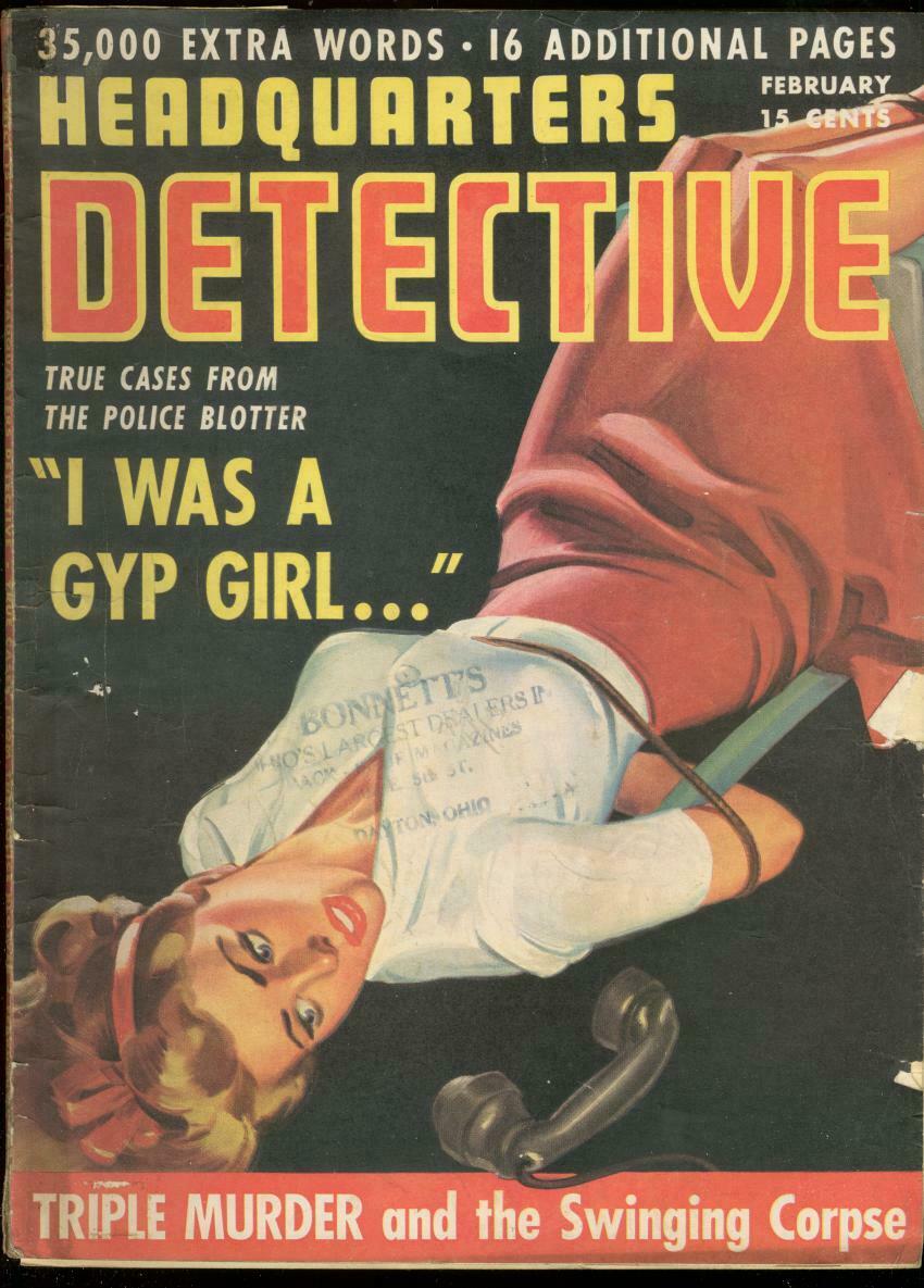 Headquarters Detective FEB '43-Wild Female Terror Cover VG | Comic ...