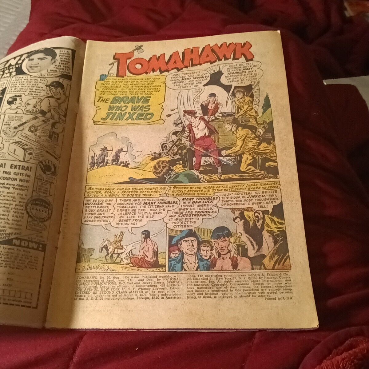 TOMAHAWK #50 first Tracker Bob Brown cover & art Fred Ray art DC 1957 ...