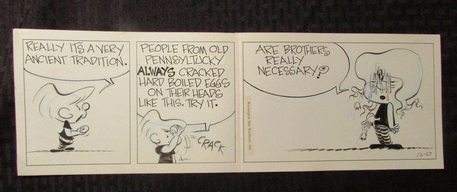 Late 80's Early 90's THE SMITH FAMILY Original Comic Strip Art 16.5x5.5 ...
