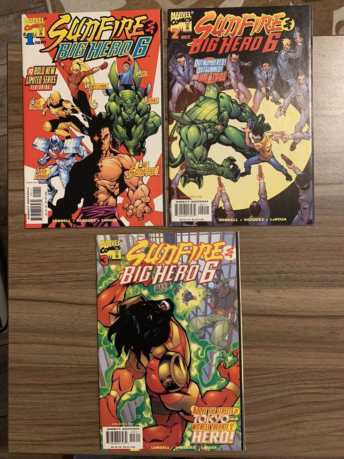 SUNFIRE AND BIG HERO 6 NM #1-3 Silver Samurai Hiro Baymax FULL set 1998 ...