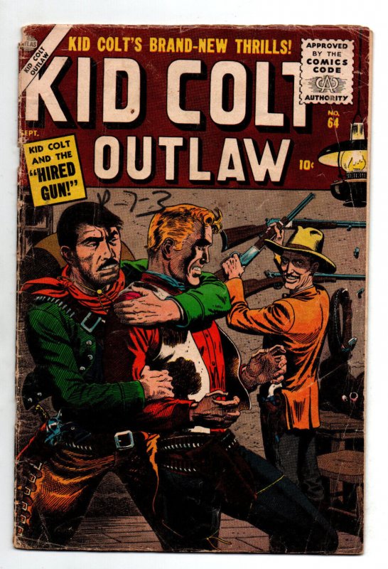 Kid Colt Outlaw #64 - Western - 1956 - GD | Comic Books - Silver Age ...