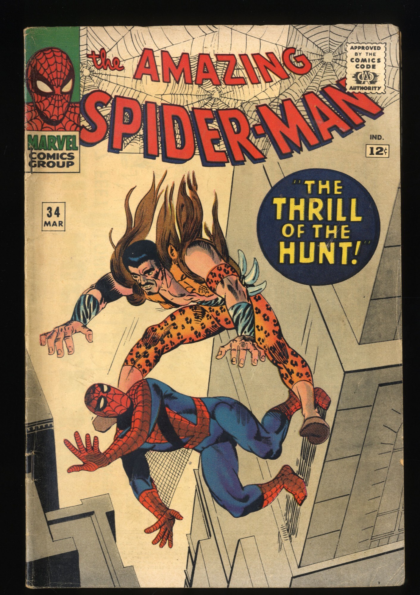 Amazing Spider-Man #34 VG- 3.5 Kraven the Hunter Appearance! | Comic ...
