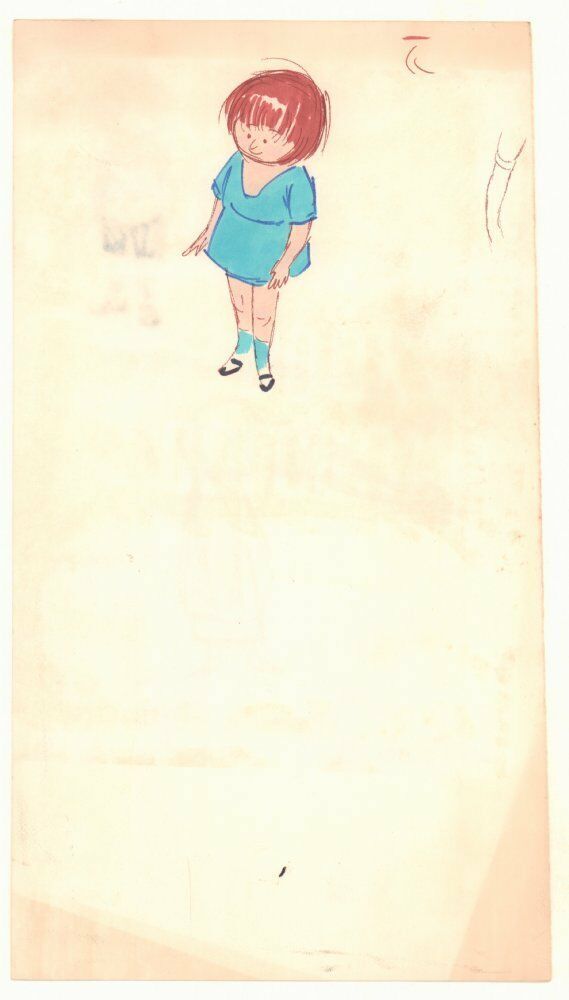 Boy and Girl Illos Front and Back - Painted and Pencil 1960s art by ...