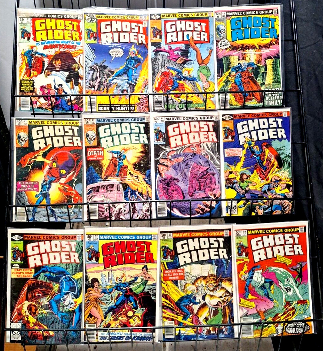 GHOST RIDER 1st series (1977-1982) 17 Diff Johnny Blaze bronze age ...