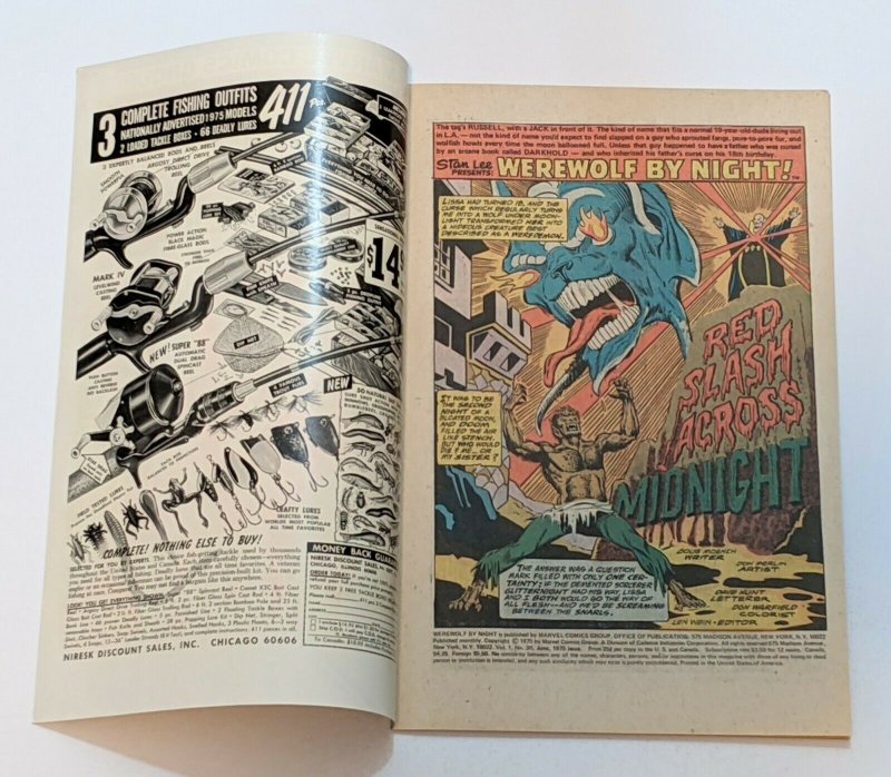 Werewolf By Night #30 (Jun 1975, Marvel) VF- 7.5 Topaz and Doctor ...