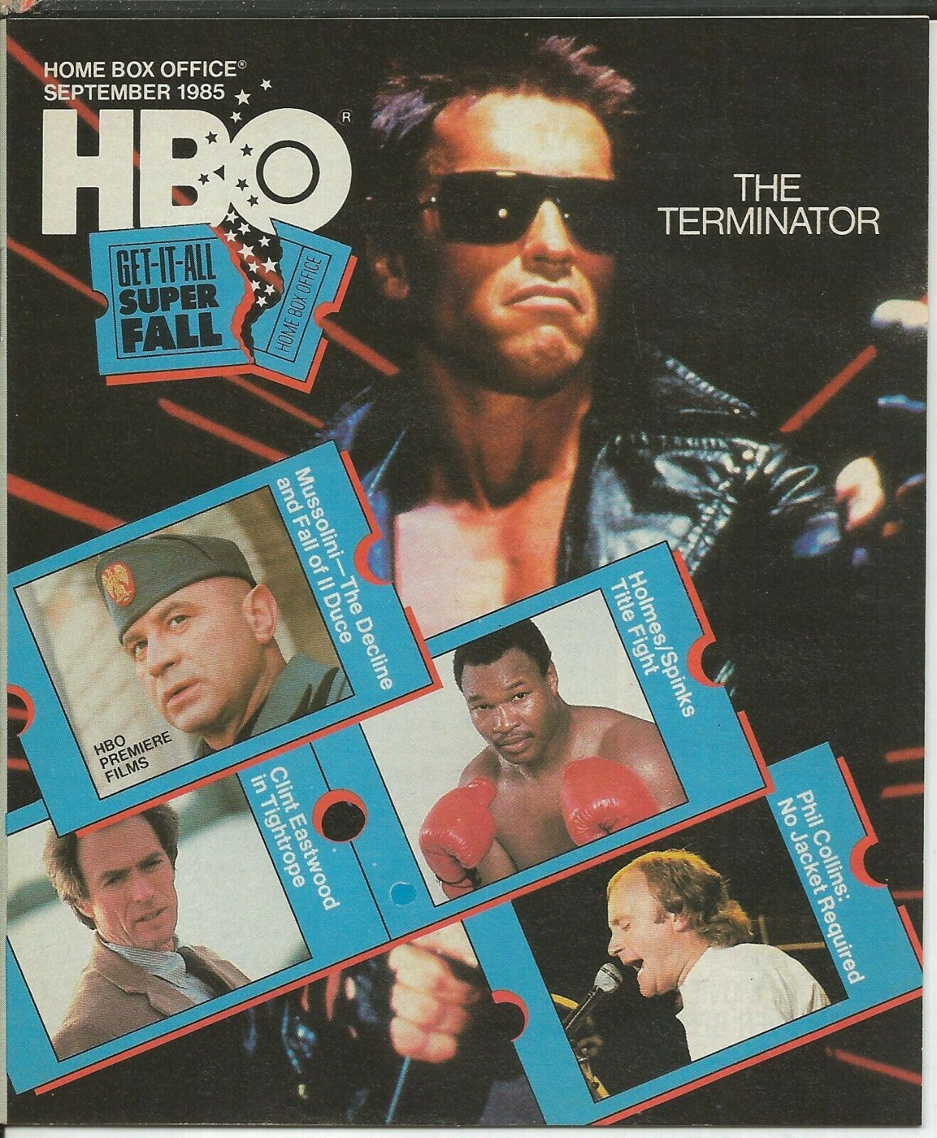 ORIGINAL Vintage Oct 1985 HBO Guide Magazine Terminator Karate Kid ...