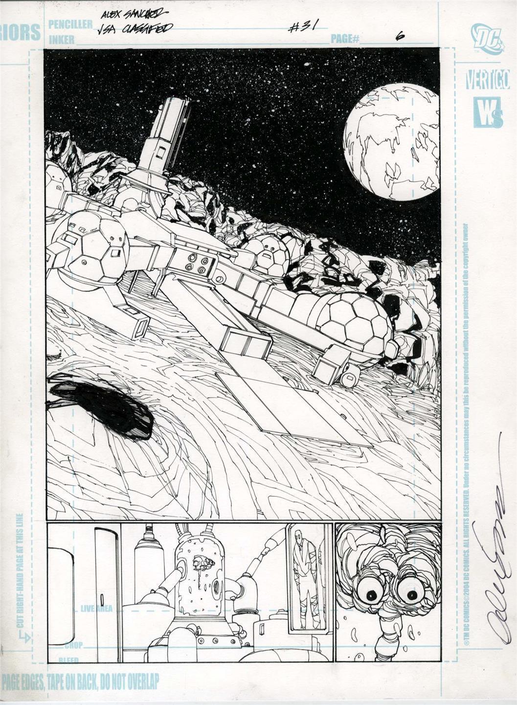 JSA: Classified #31 pg 6 Alex Sanchez Original Art Mr. Terrific Justice ...