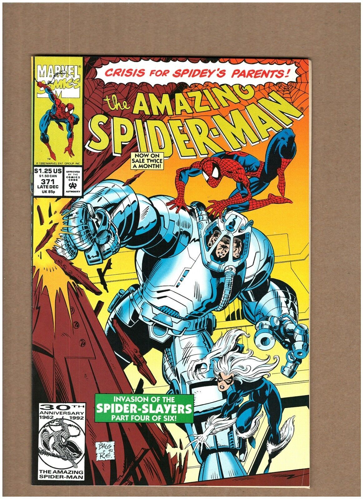 Amazing Spider-man #371 Marvel 1992 Invasion of Spider Slayers Black ...