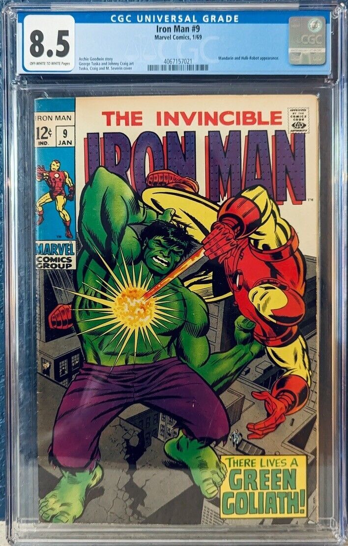 The Invincible Iron Man (1968 1st Series) #9. Hulk Tuska Battle Cover ...