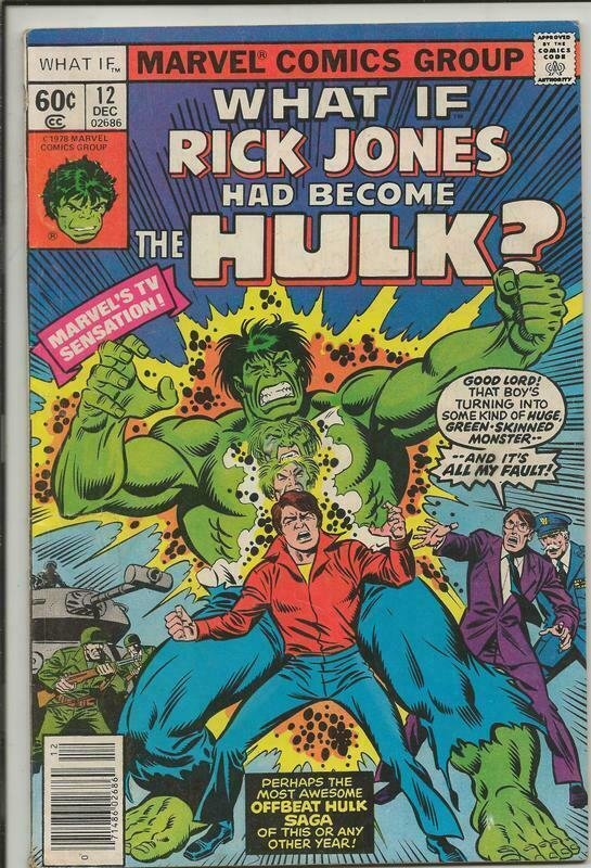 What If #12 ORIGINAL Vintage 1978 Marvel Comics Rick Jones Becomes Hulk | Comic Books - Bronze ...