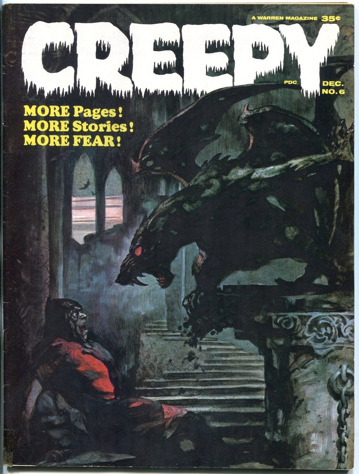 Creepy #6 1965- Frank Frazetta cover-Warren Horror Magazine VG/F ...