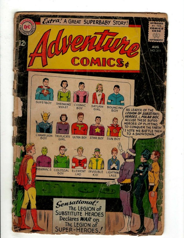 10 Adventure Comics DC # 306 311 312 313 314 315 317 318 319 221 ...