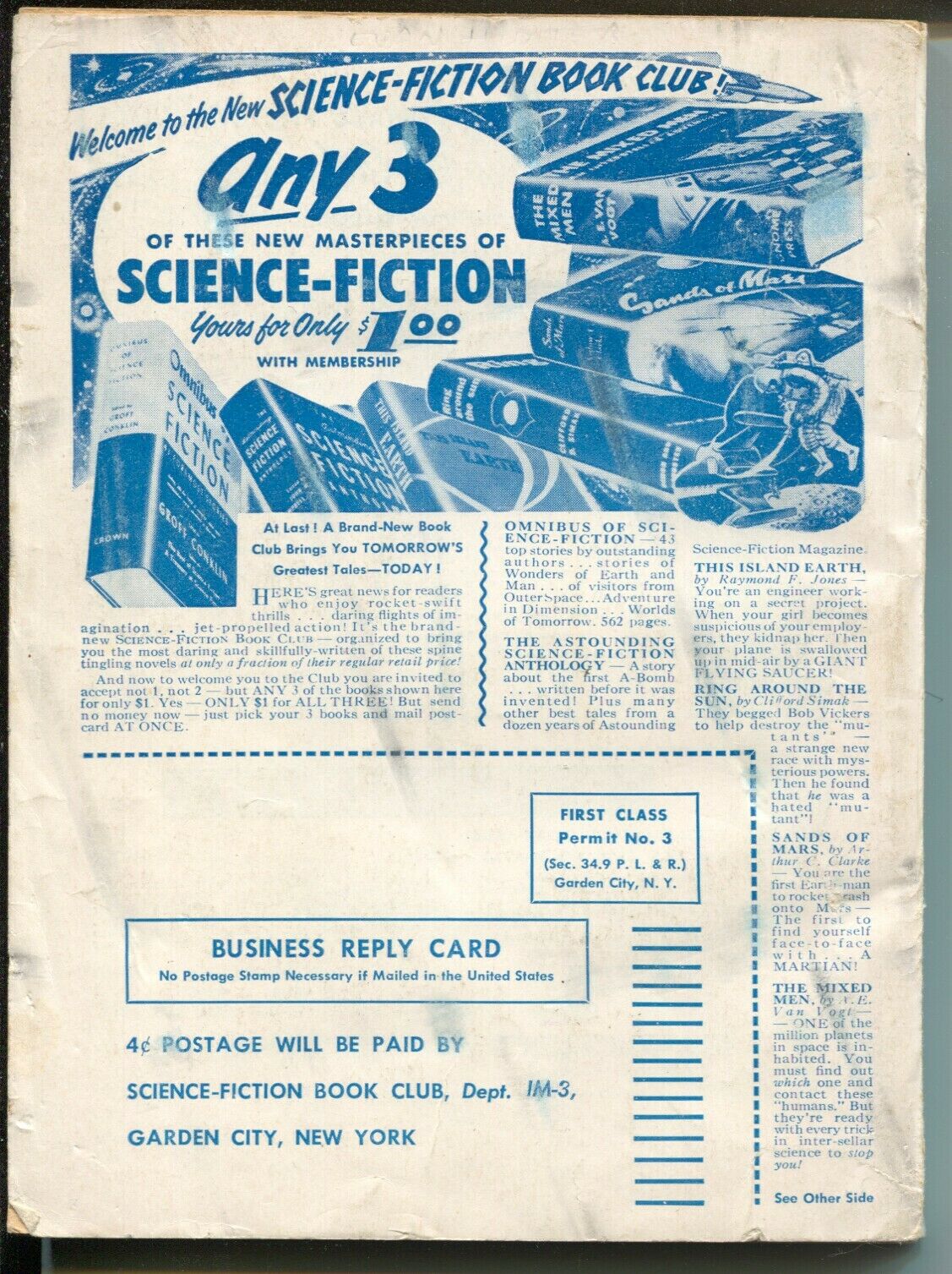 Imaginación 3/1954 - Greenleaf-Bomba Atómica-Pulp Fiction-Hunter-Nourse ...