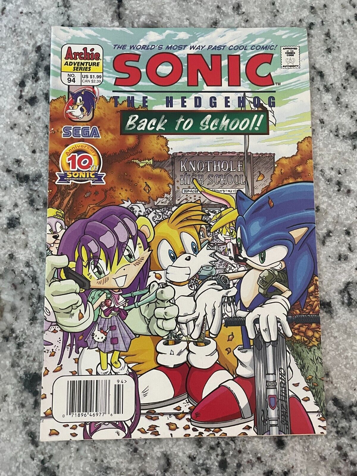 Sonic The Hedgehog # 94 NM Archie Adventure Series Comic Book SHADOW 16 ...