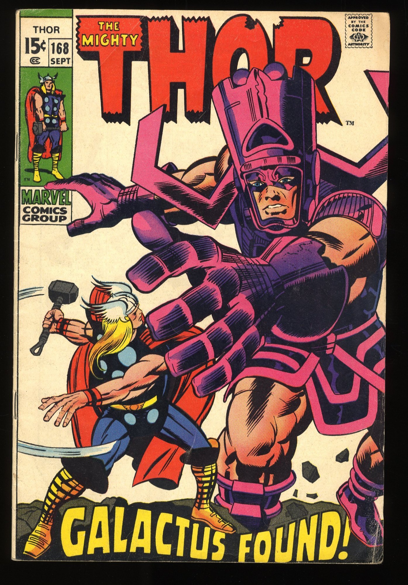Thor #168 FN- 5.5 Origin of Galactus! 1st Appearance Thermal Man ...