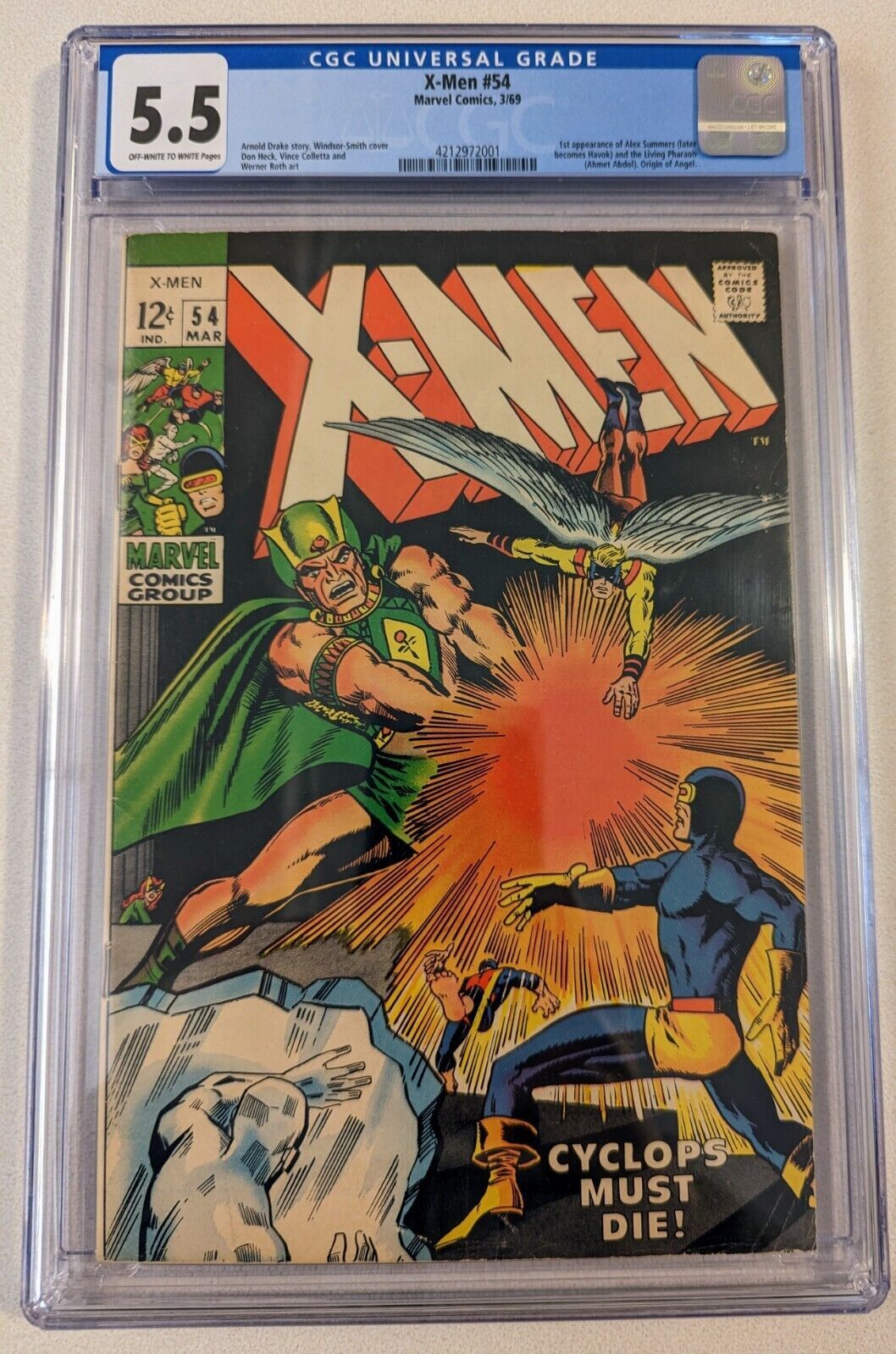 X-Men #54 CGC 5.5 First appearance of Alex Summers Who Becomes Havok ...