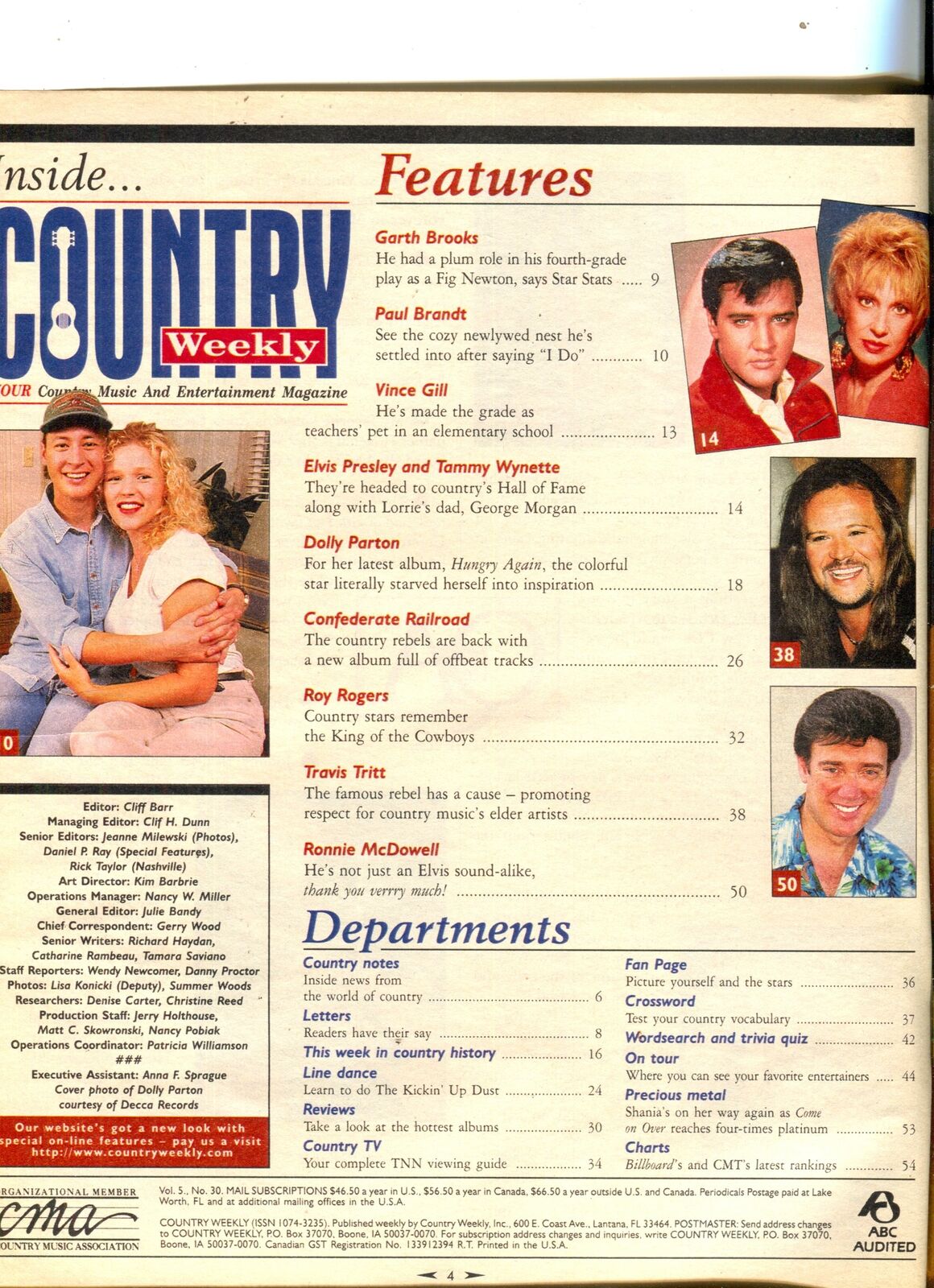 Country Weekly-Dolly Parton-Roy Rogers-Travis Tritt-Elvis Presley-July ...