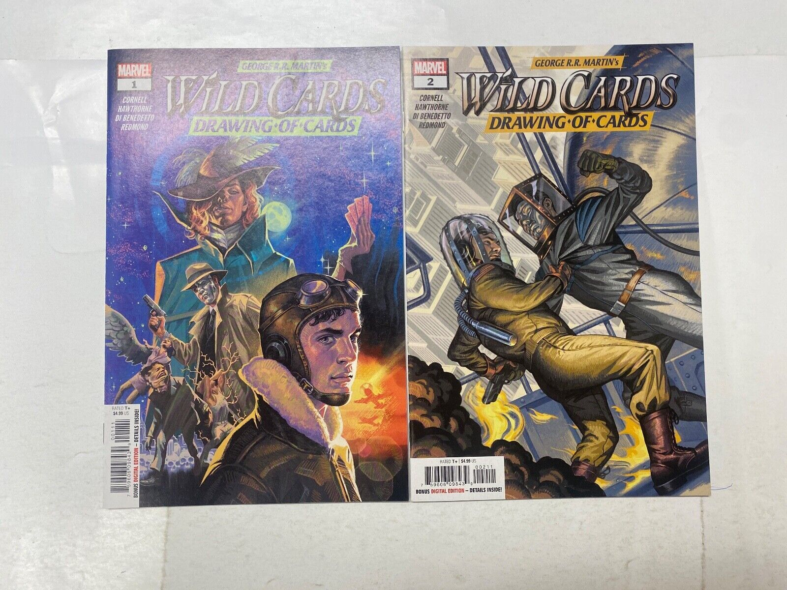 4 Wild Cards Drawing of Cards MARVEL comic books #1 2 3 4 5 KM26 ...