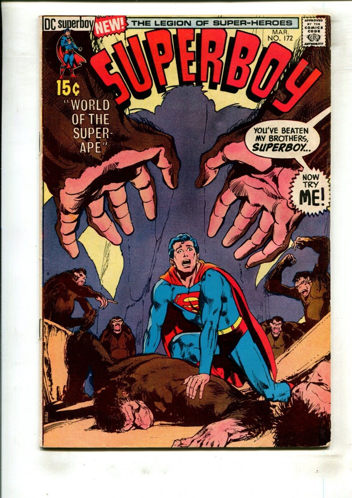 Superboy #172 (7.0) Neal Adams!! 1971 | Comic Books - Bronze Age, DC Comics, Superboy / HipComic