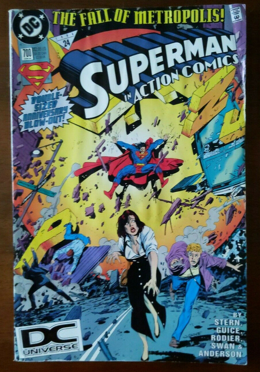 Action Comics #700 - DC Universe Logo Variant Superman Explosion Cover ...
