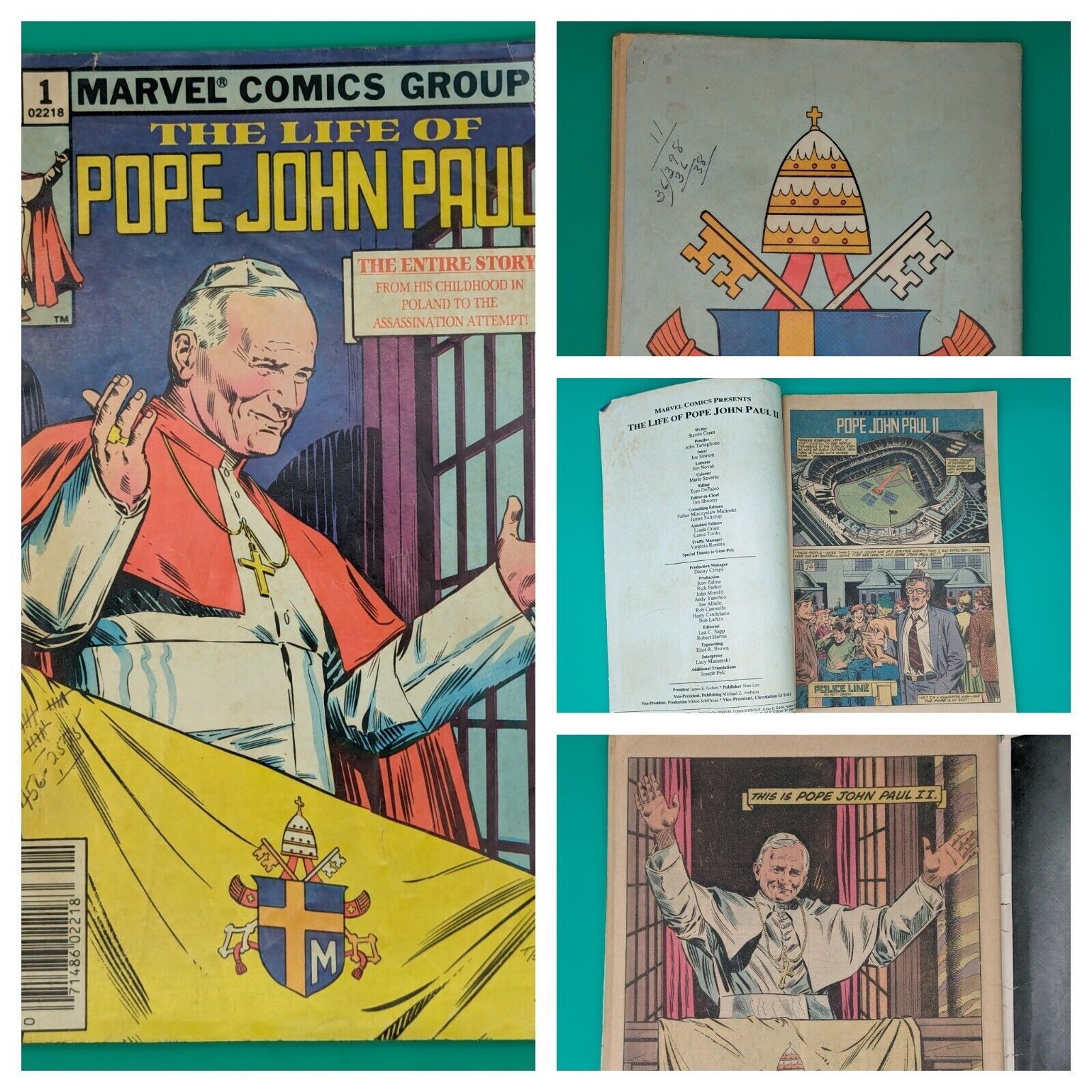 The LIFE of POPE JOHN PAUL II #1, VG Catholic, Church, 1982, Marvel ...