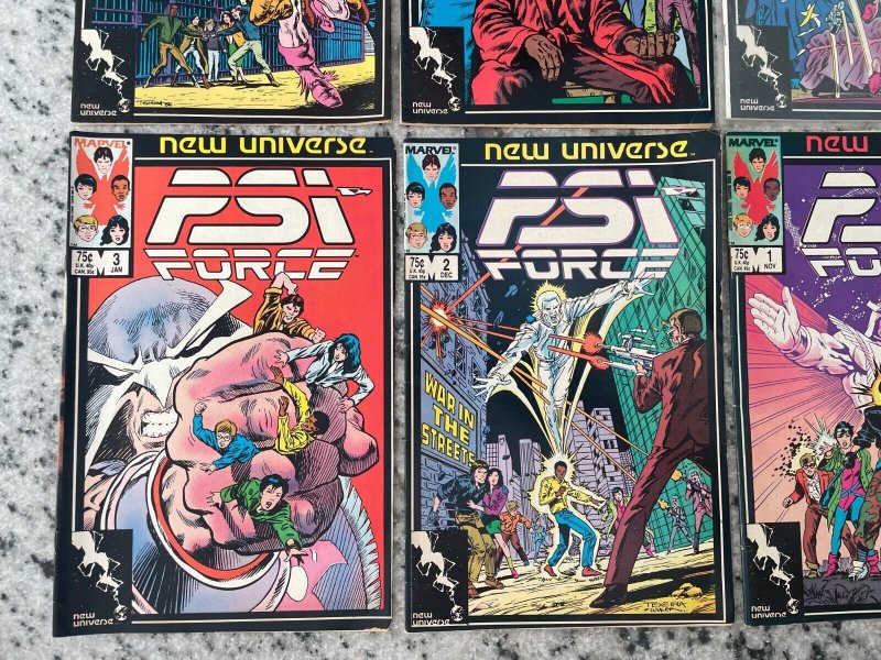 6 Psi-Force Marvel New Universe Comic Books # 1 2 3 4 6 8 Shooter Verse 42 J861 | Comic Books ...