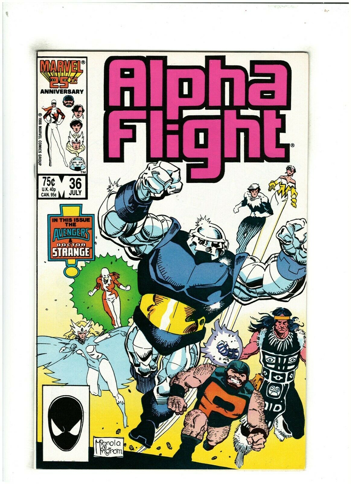 Alpha Flight #36 VF+ 8.5 Marvel Comics 1986 Avengers & Dr. Strange app ...