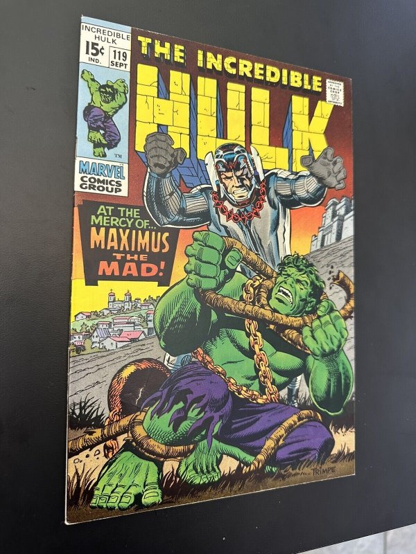 Incredible Hulk #119 VF (Herb Trimpe Art) Maximus the Mad! (Marvel 1969 ...