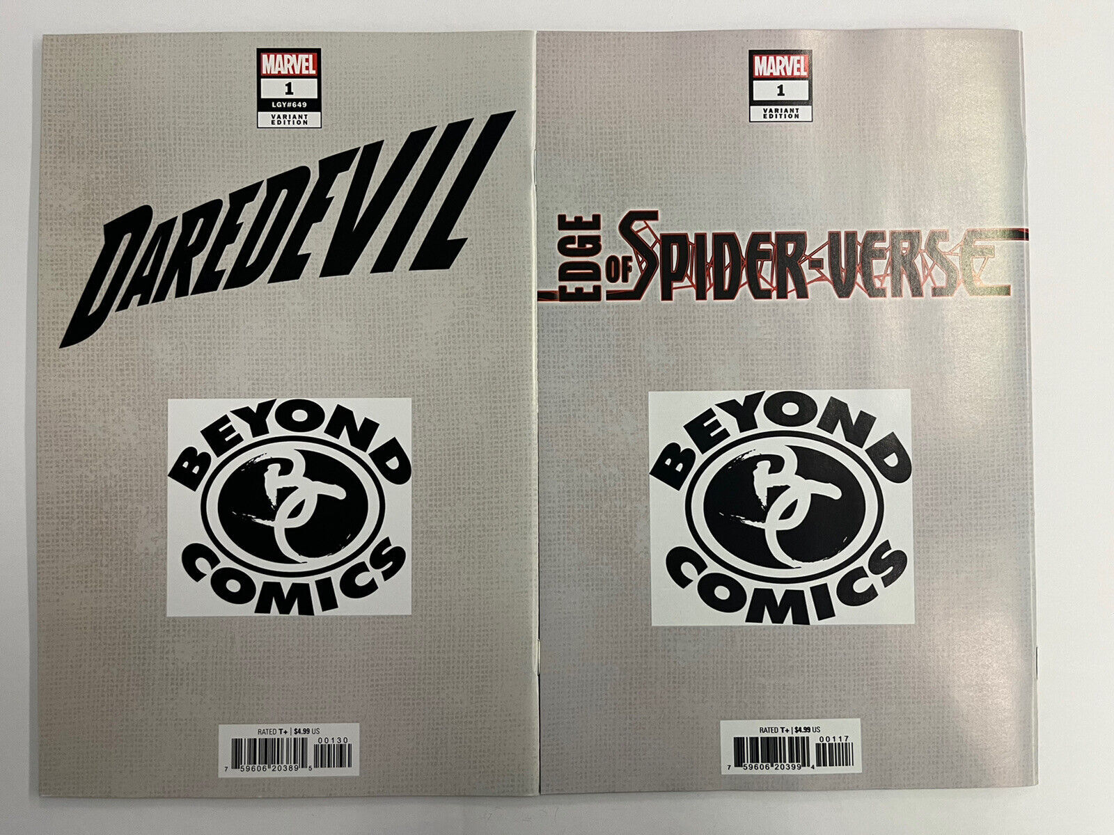 Daredevil + Edge of Spider-Verse #1 Yoon Store Exclusive Virgin VAR SET ...