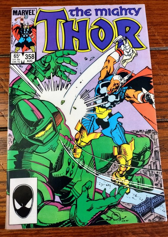 Thor #358 (1985) FN+ 6.5 Beta Ray Bill Appearance Death of Megatak ...