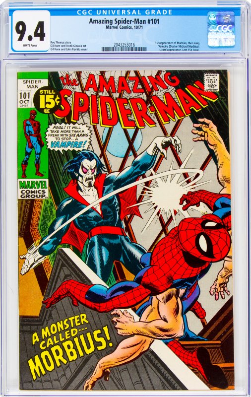 Amazing Spider-Man #101 CGC Graded 9.4 1st appearance of Morbius, the ...
