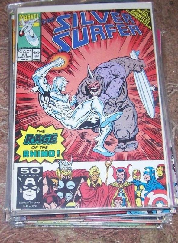 Silver Surfer # 54 1991 Marvel thanos infinity gauntlet warlock soul ...