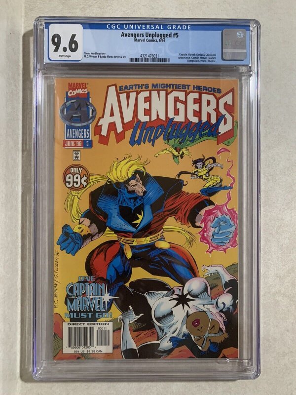 Avengers Unplugged 5 CGC 9.6 1996 1st Monica Rambeau as Photon MCU ...