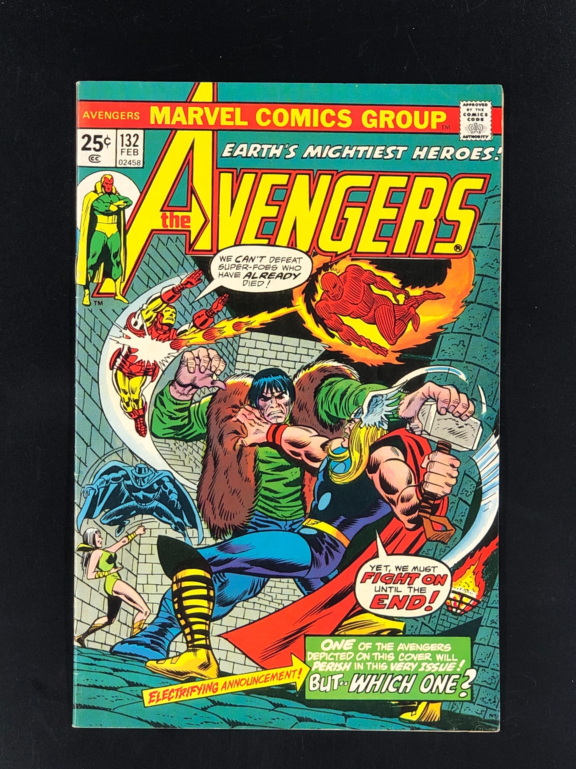 The Avengers #132 (1975) VF Legion of the Unliving Courtesy of Kang ...