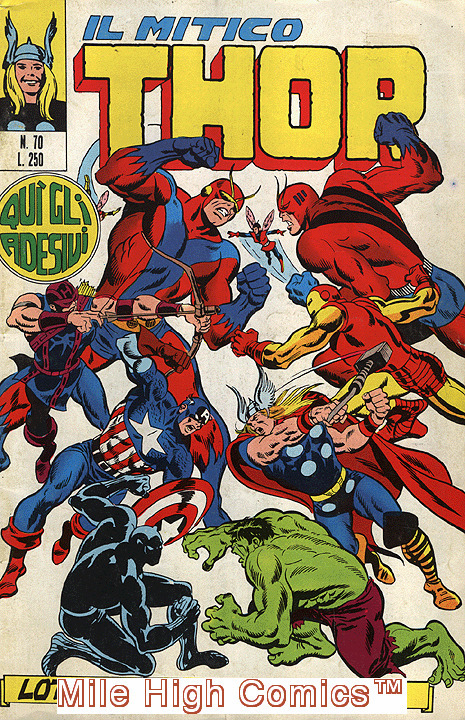 THOR ITALIAN (IL MITICO THOR) (1971 Series) #70 Very Good Comics Book ...