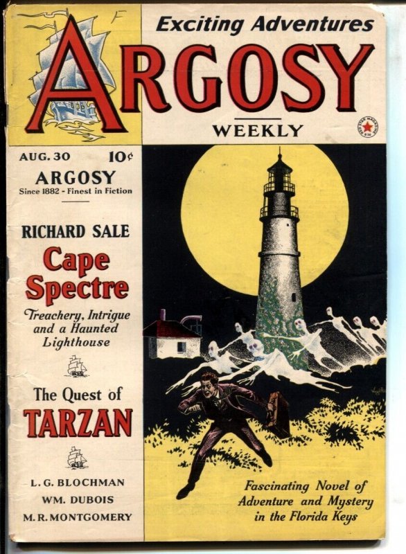 Argosy Pulp Magazine 3 issue lot - Complete Quest for Tarzan- Virgil ...