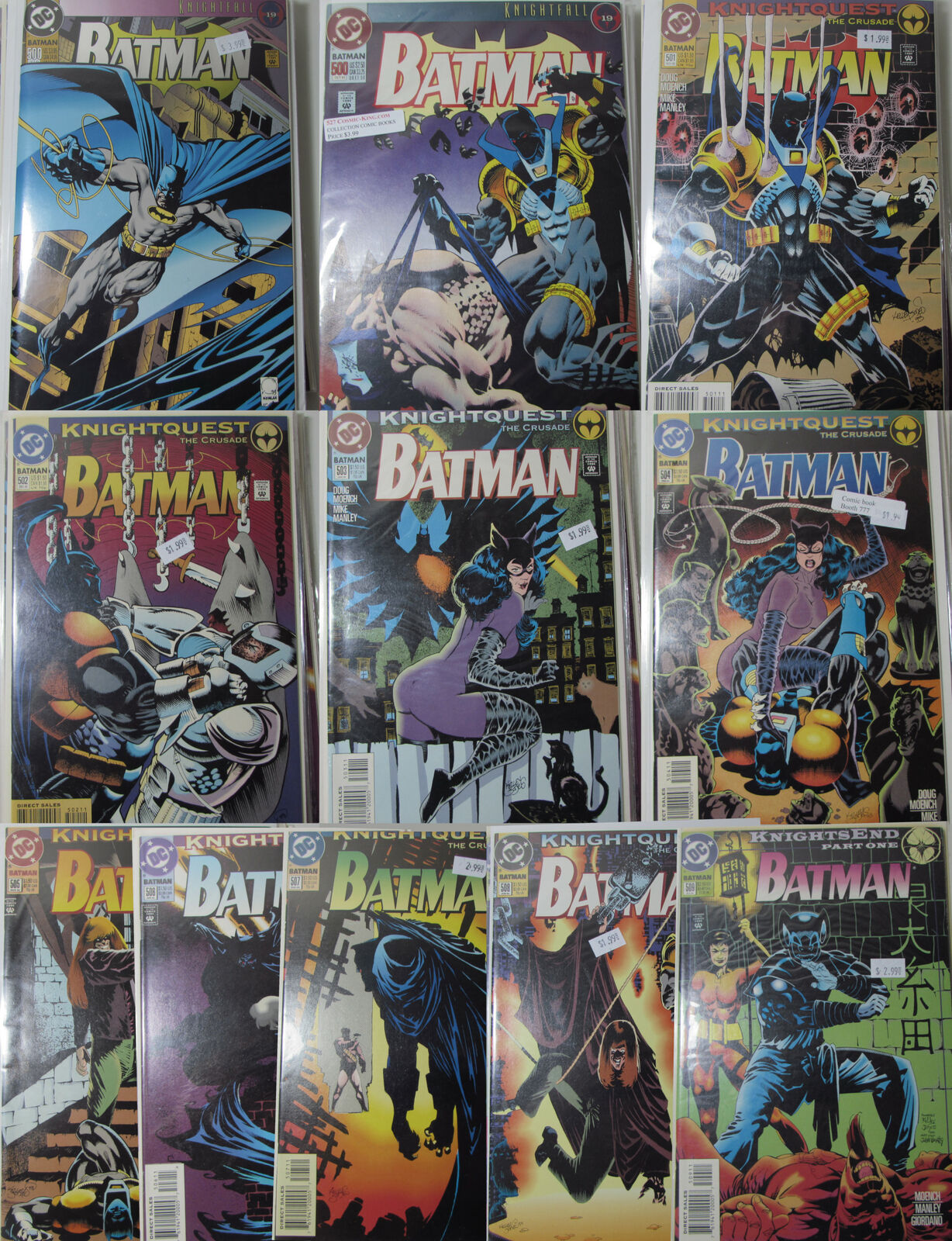 Batman Run Lot #500-509&500 Wraparound DC 1993 NM- Comic Key Azrael ...