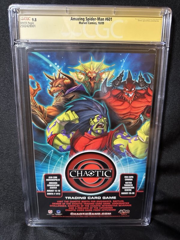 Amazing Spider-Man # 601 CGC SS 9.8 - J. Scott Campbell cover - Signed ...