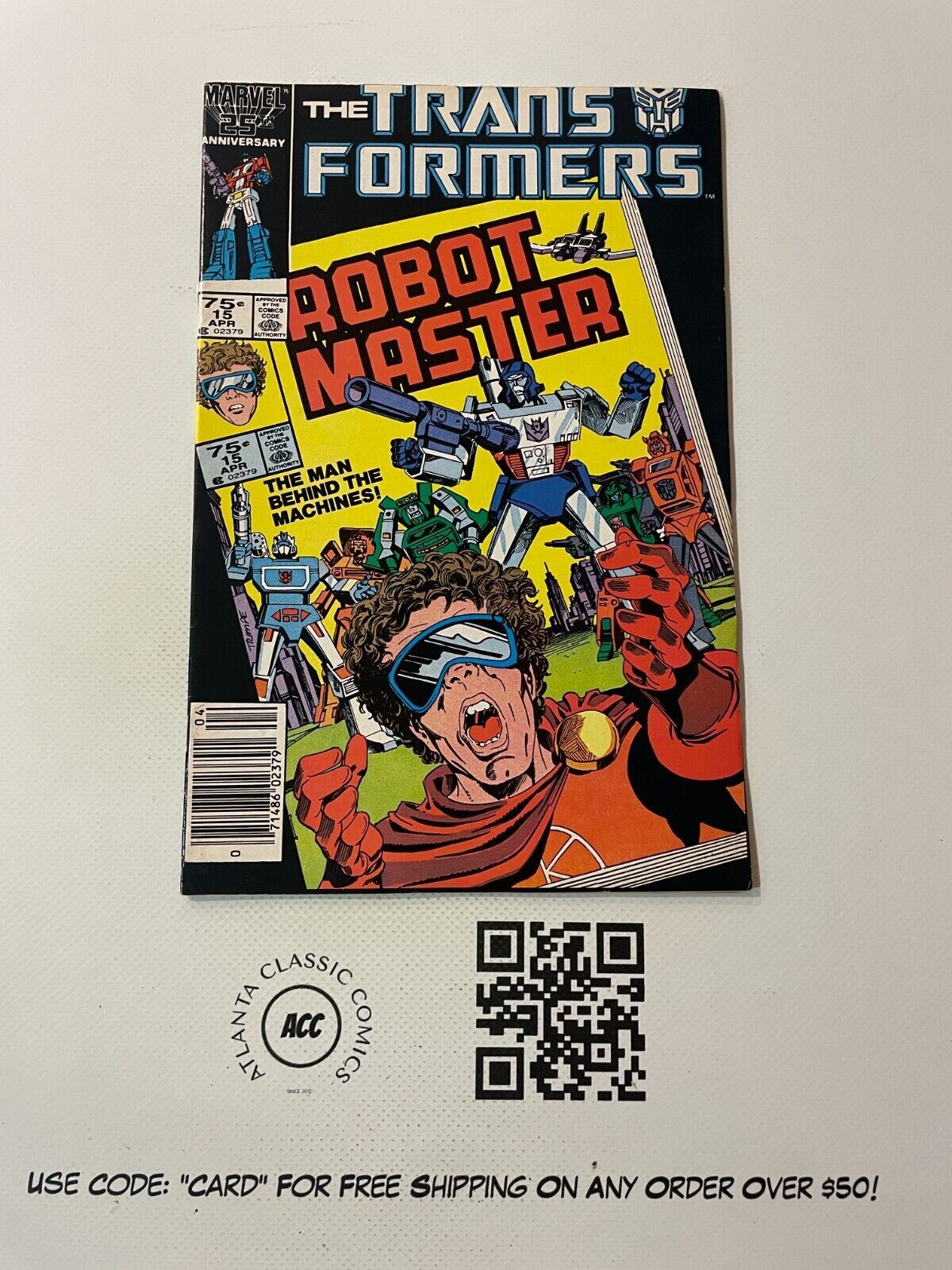 Transformers # 15 NM- Marvel Comic Book Optimus Prime Megatron Bumble 4 ...