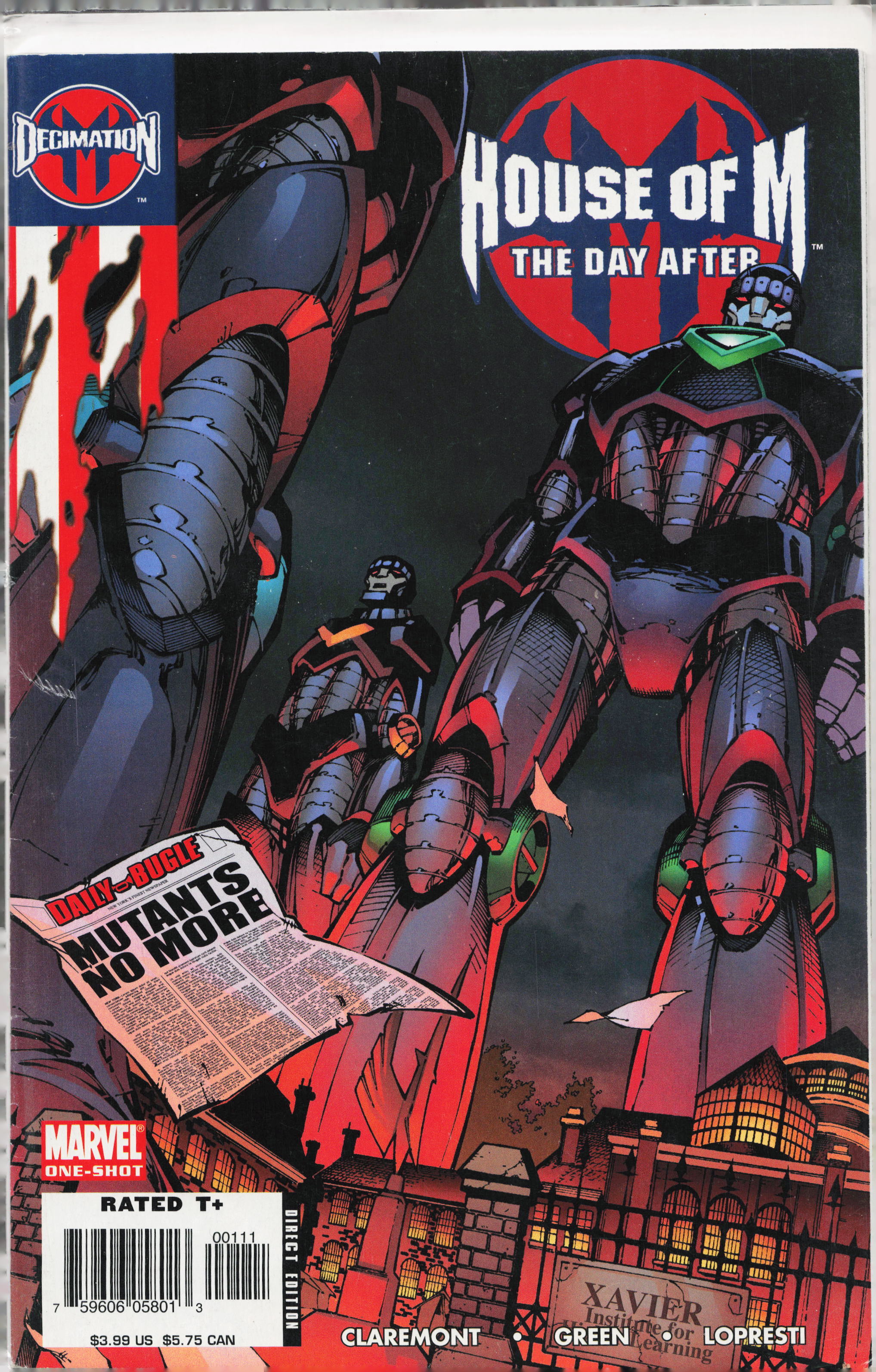 Decimation: House of M - The Day After (2006) Sentinel Squad O*N*E ...