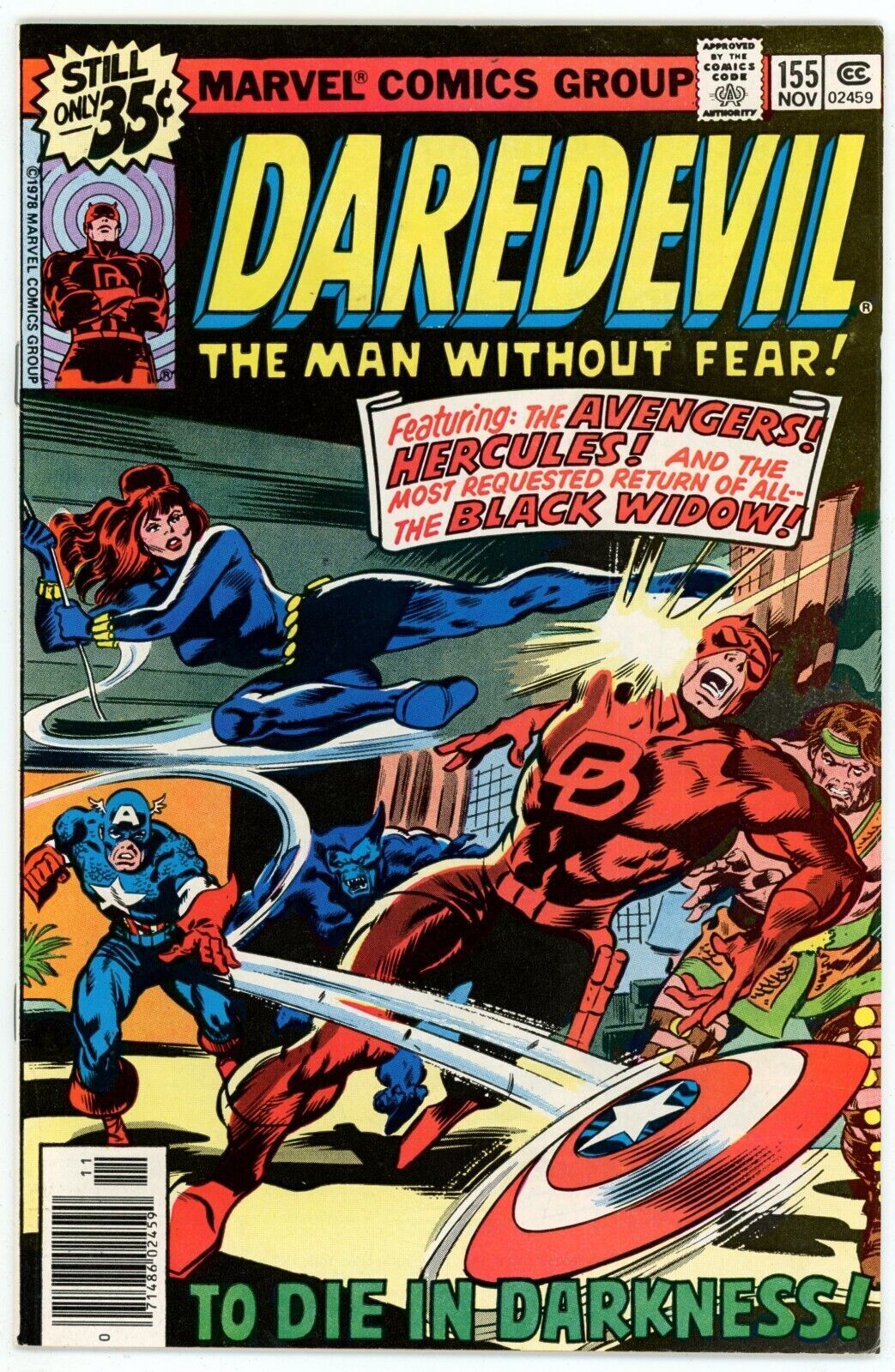 Daredevil 155 FNVF 7.0 Bronze Age Marvel 1978 Avengers Death-Stalker ...