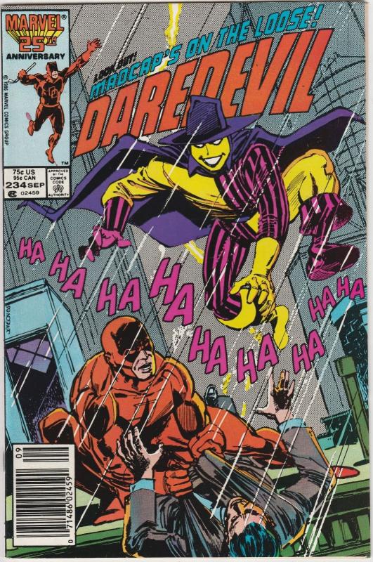 5 Daredevil Marvel Comic Books # 230 231 233 234 235 Nuke Captain ...