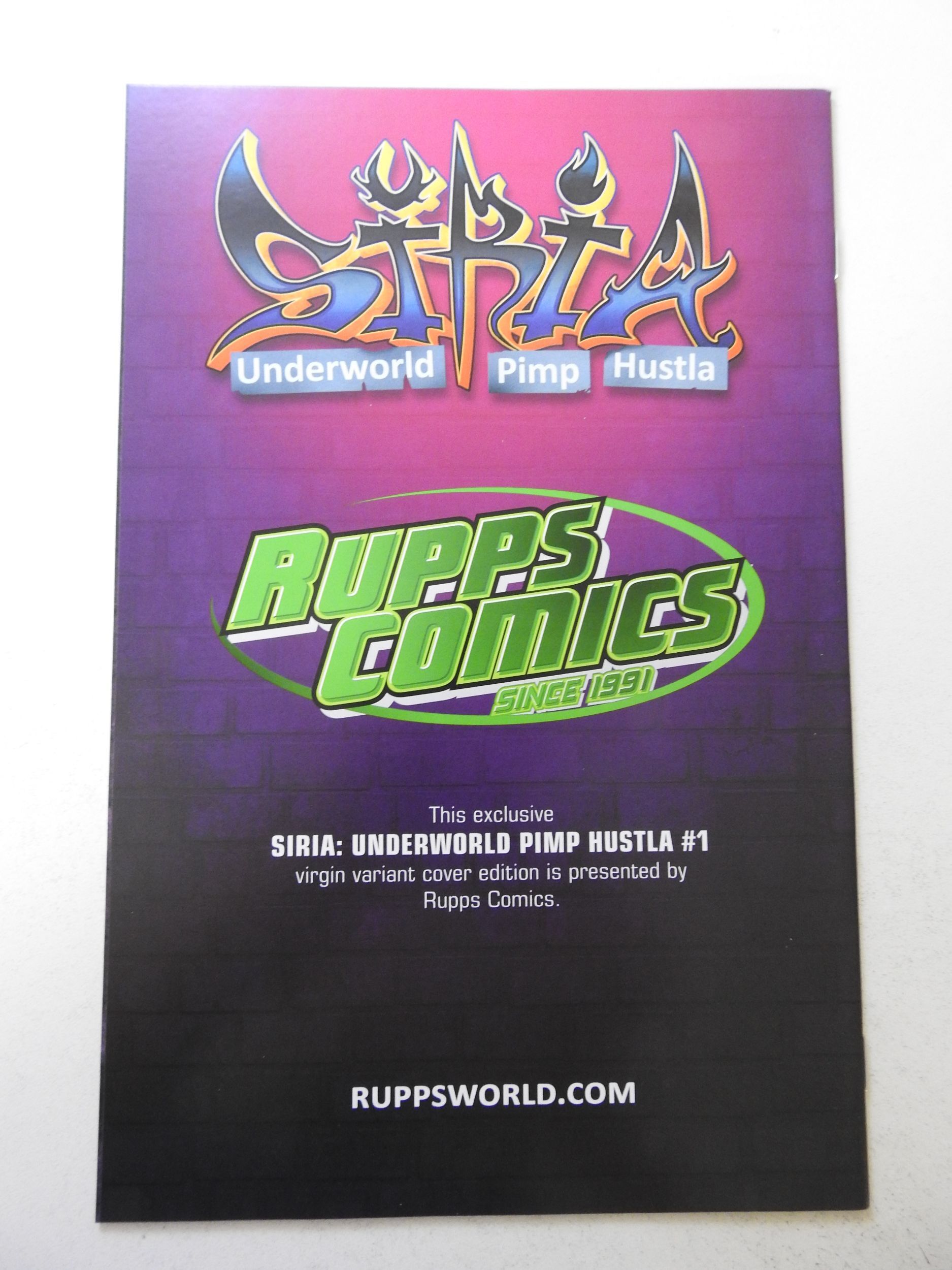 Siria: Underworld Pimp Hustla #1 Variant NM Condition! | Comic Books ...