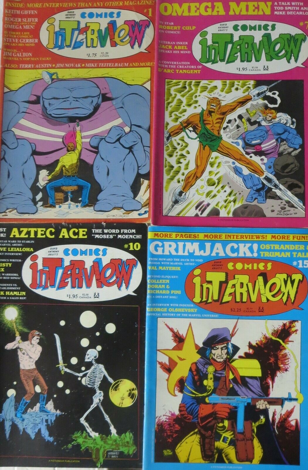 COMICS INTERVIEW MAGAZINE COLLECTION! 15 issues- Grimjack, TMNT, Archie ...